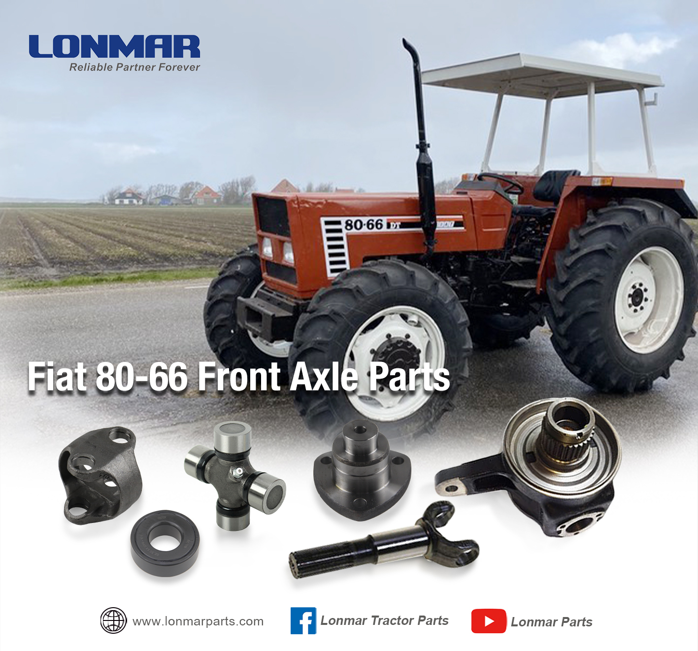 Tractor Front Axle Parts for Fiat 80-66 high quality - LONMAR ...